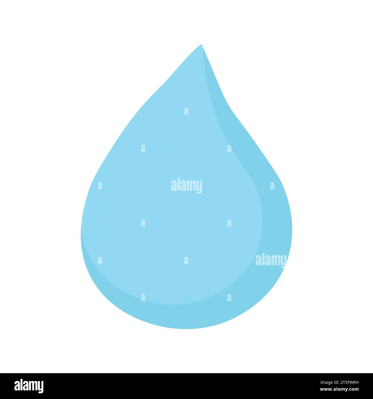 blue clear water drop. Vector flat cartoon illustration icon design ...