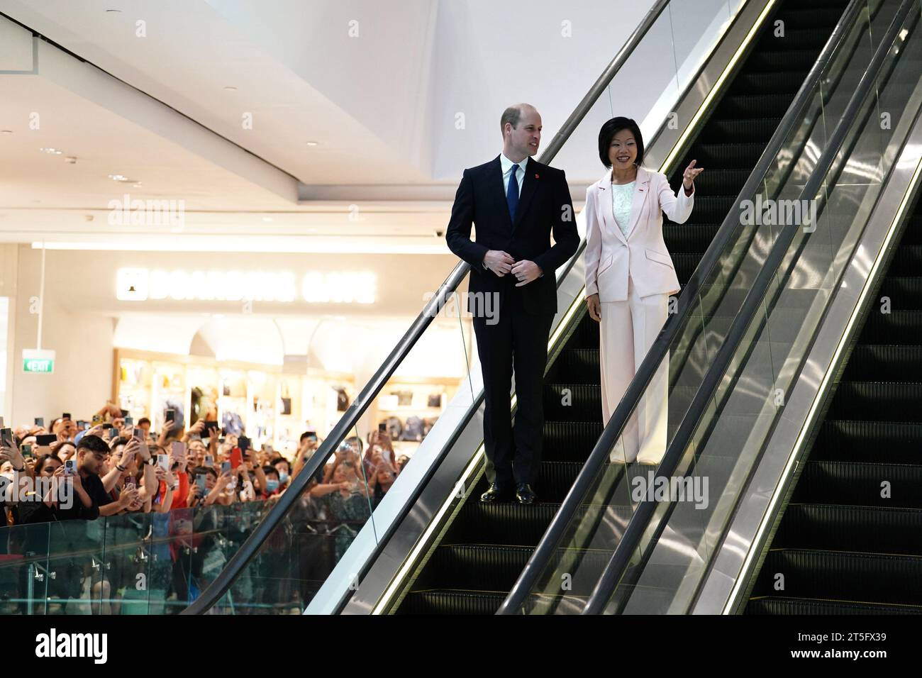 The Prince of Wales with Sim Ann, Senior Minister of State in the ...