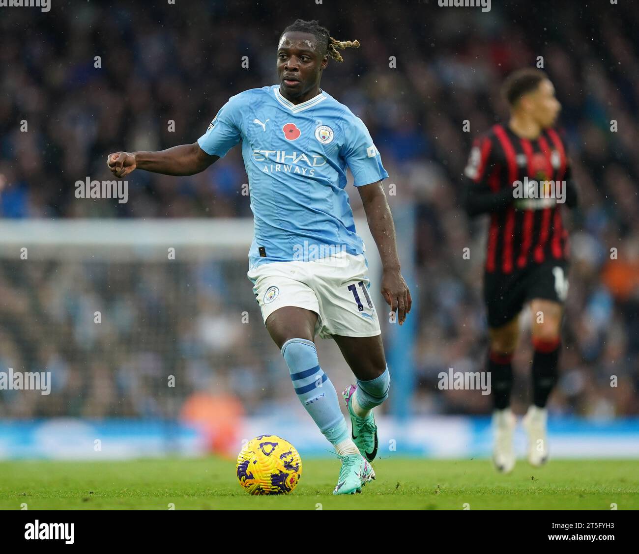 Manchester City's Jeremy Doku during the Premier League match at the ...