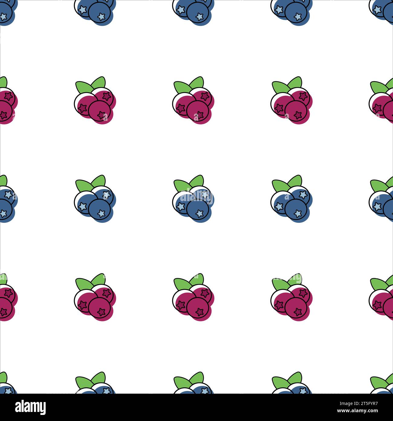 Cranberry and blueberry seamless pattern. Background, wallpaper ...