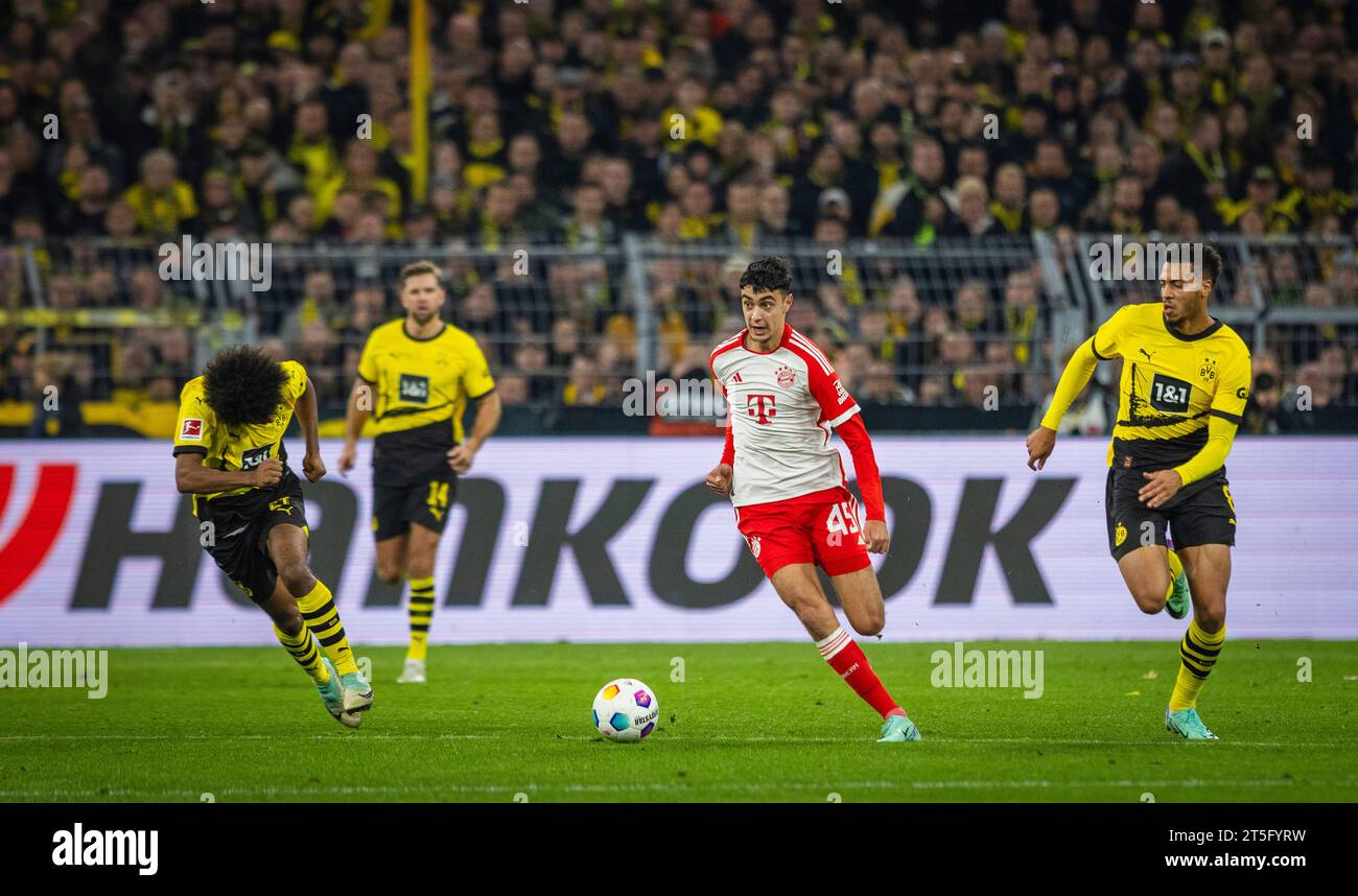 Dortmund, Germany. 04th Nov 2023. Aleksandar Pavlovic (FCB) Karim ...