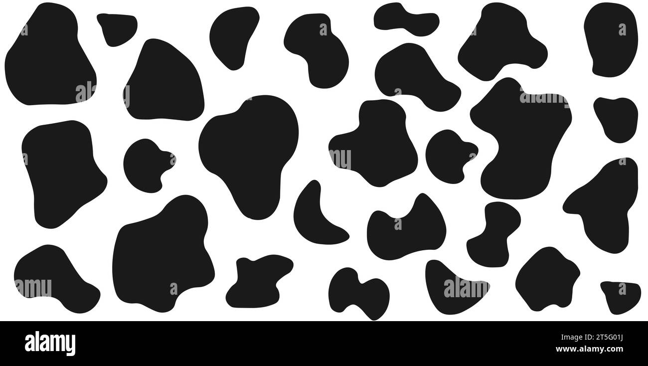 Cow seamless pattern. Vector long abstract background with repeated ...