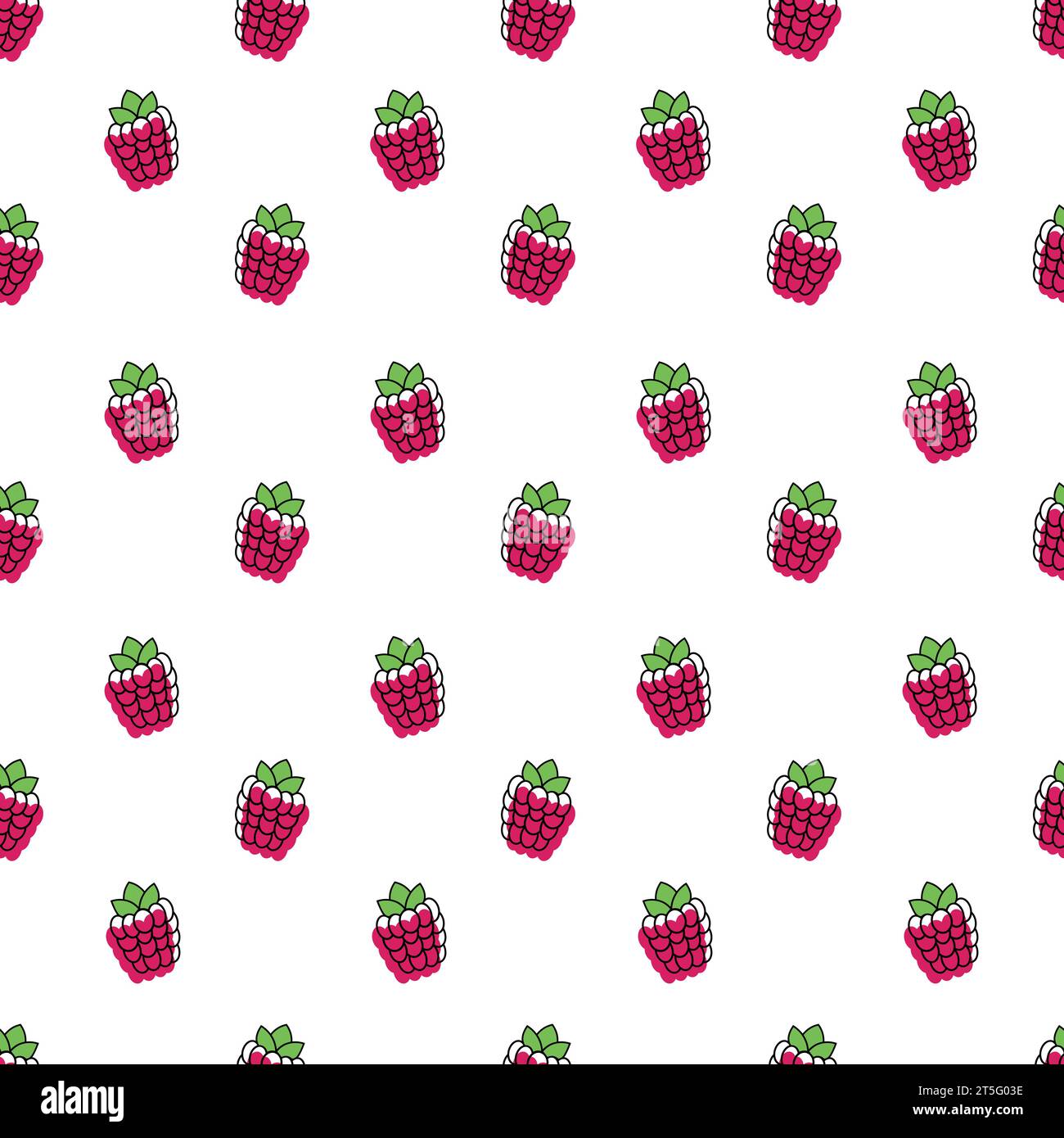 raspberries seamless pattern. Seamless background with raspberry. Vector illustration Stock ...