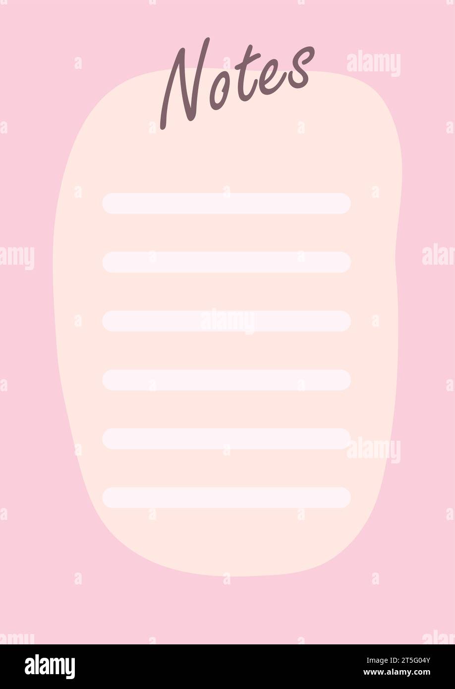 Trendy minimal planner in pastel colors in a hand-drawn texture style ...