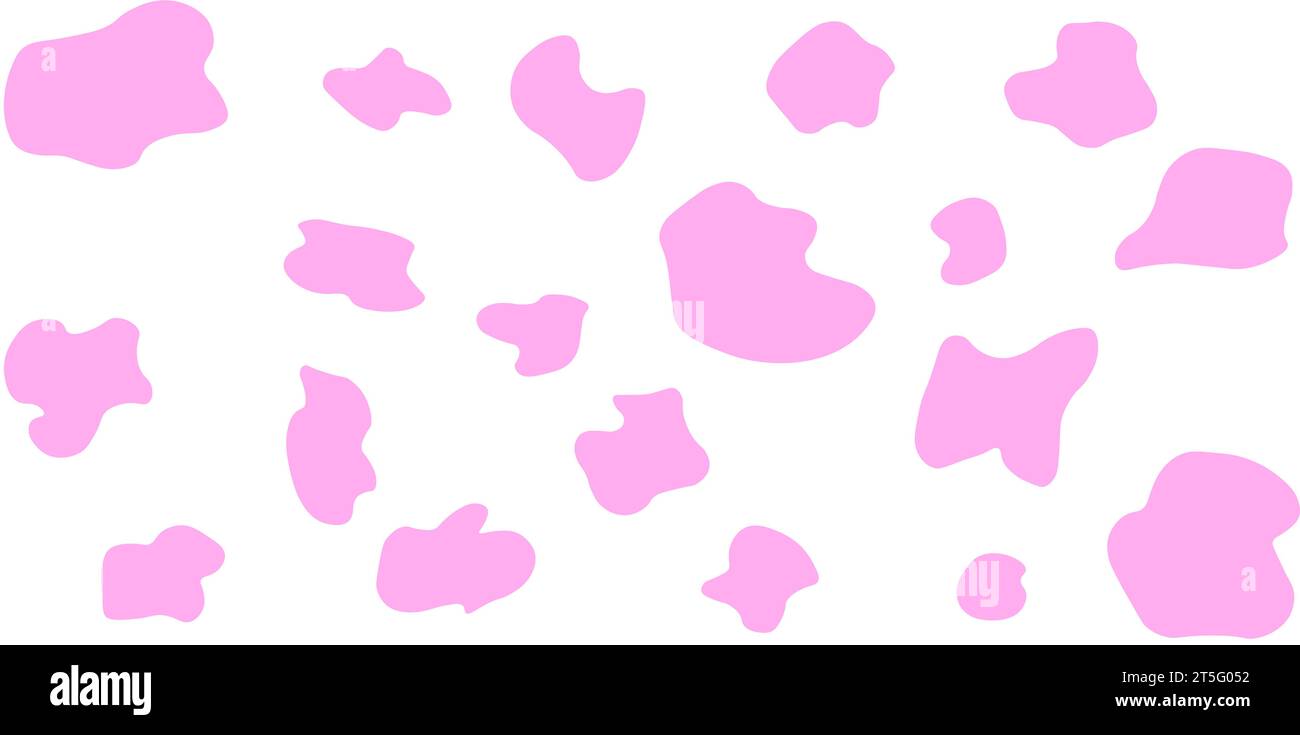 Pink cow seamless pattern. Vector long abstract background with ...