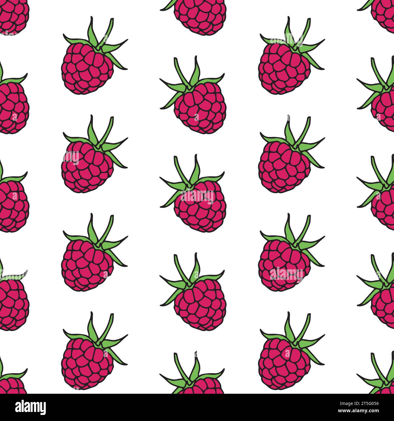 raspberries seamless pattern. Seamless background with raspberry ...