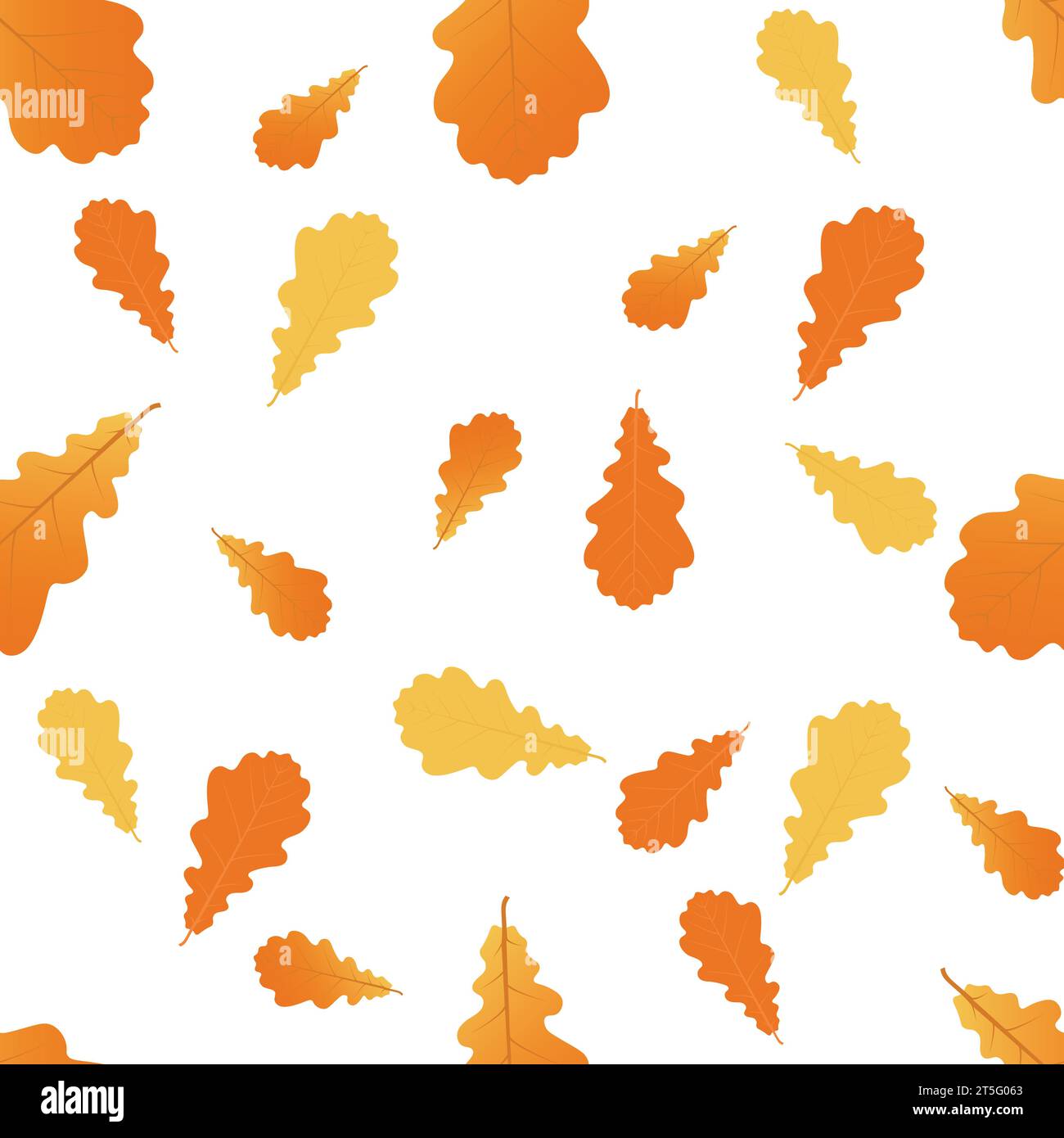 Seamless pattern with autumn oak leaves Perfect for wallpaper, gift ...