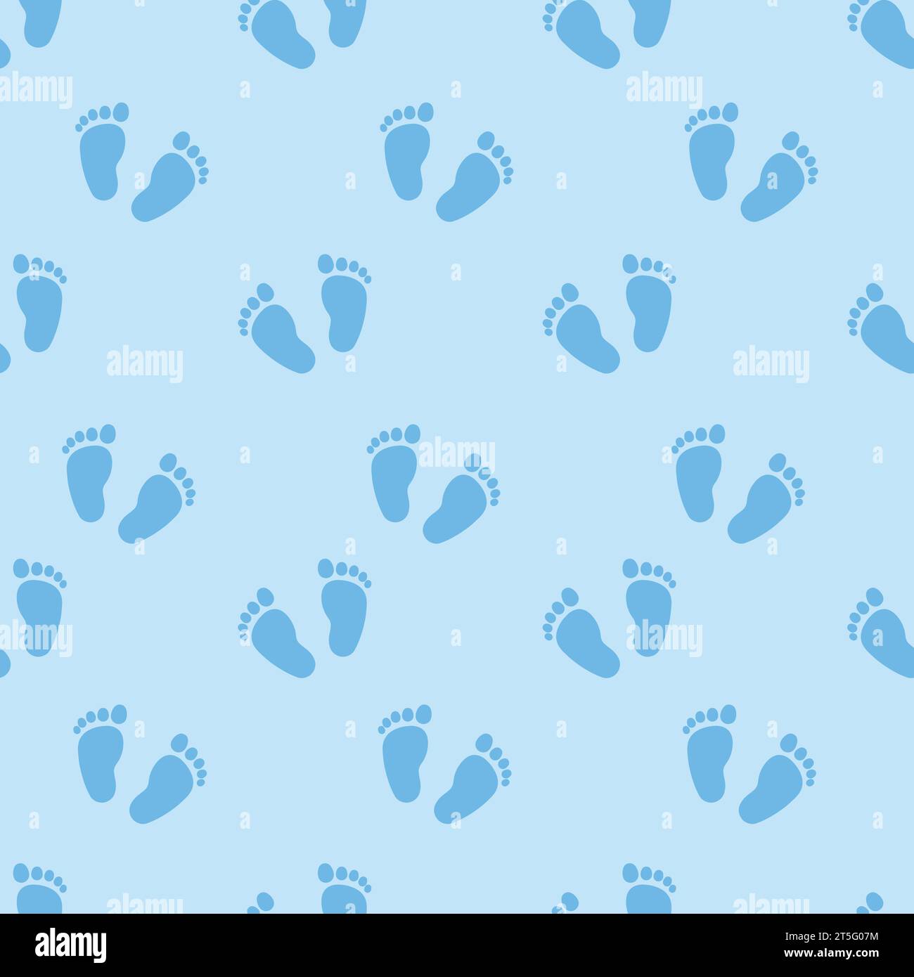 Cute Blue Baby Footprints