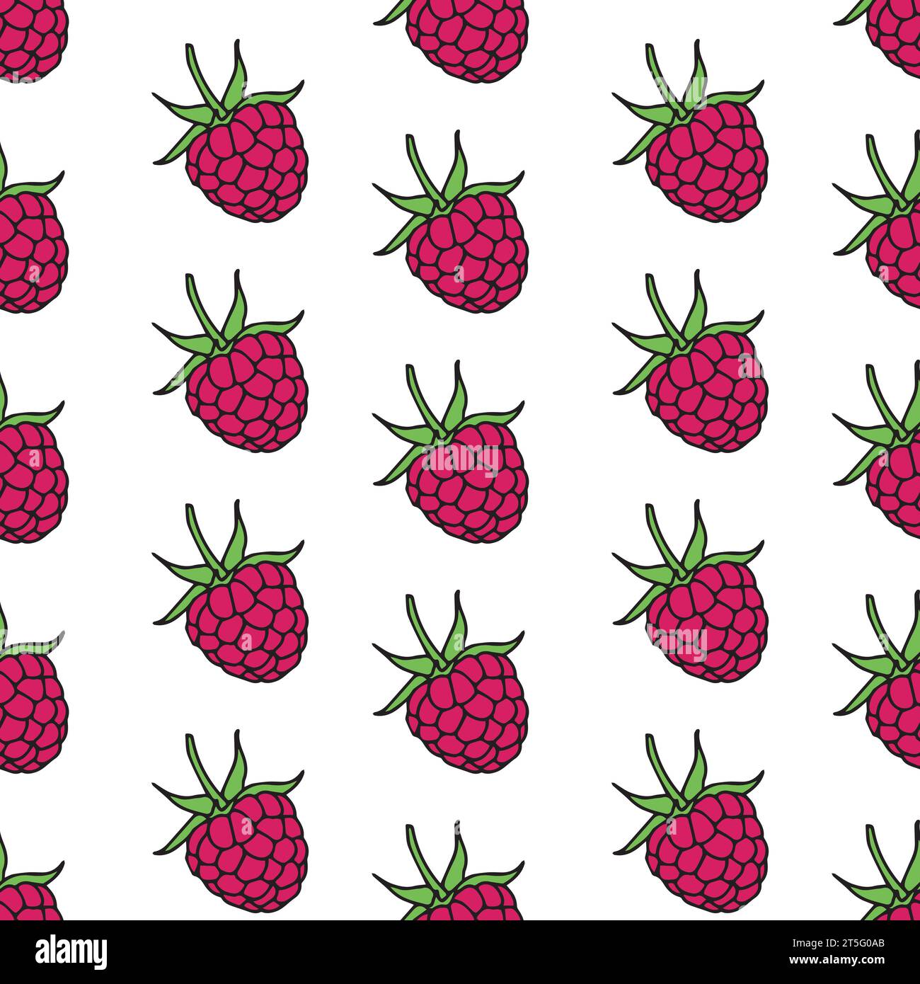 raspberries seamless pattern. Seamless background with raspberry ...