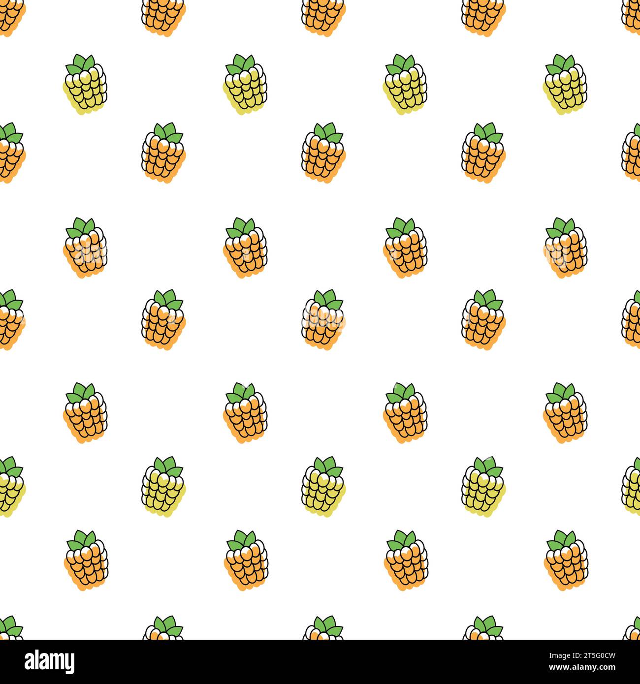 Seamless background with raspberry.Vector illustration. Color ...