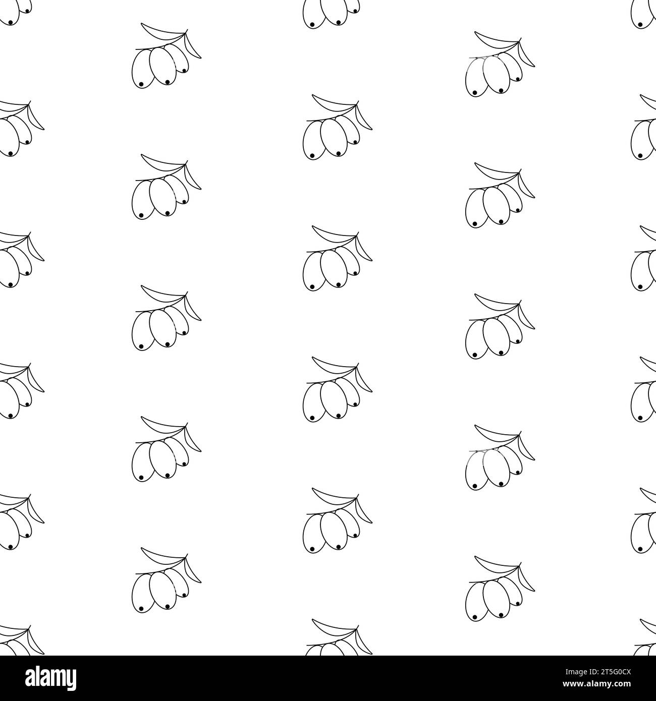 Vector pattern twigs berries Cut Out Stock Images & Pictures - Alamy