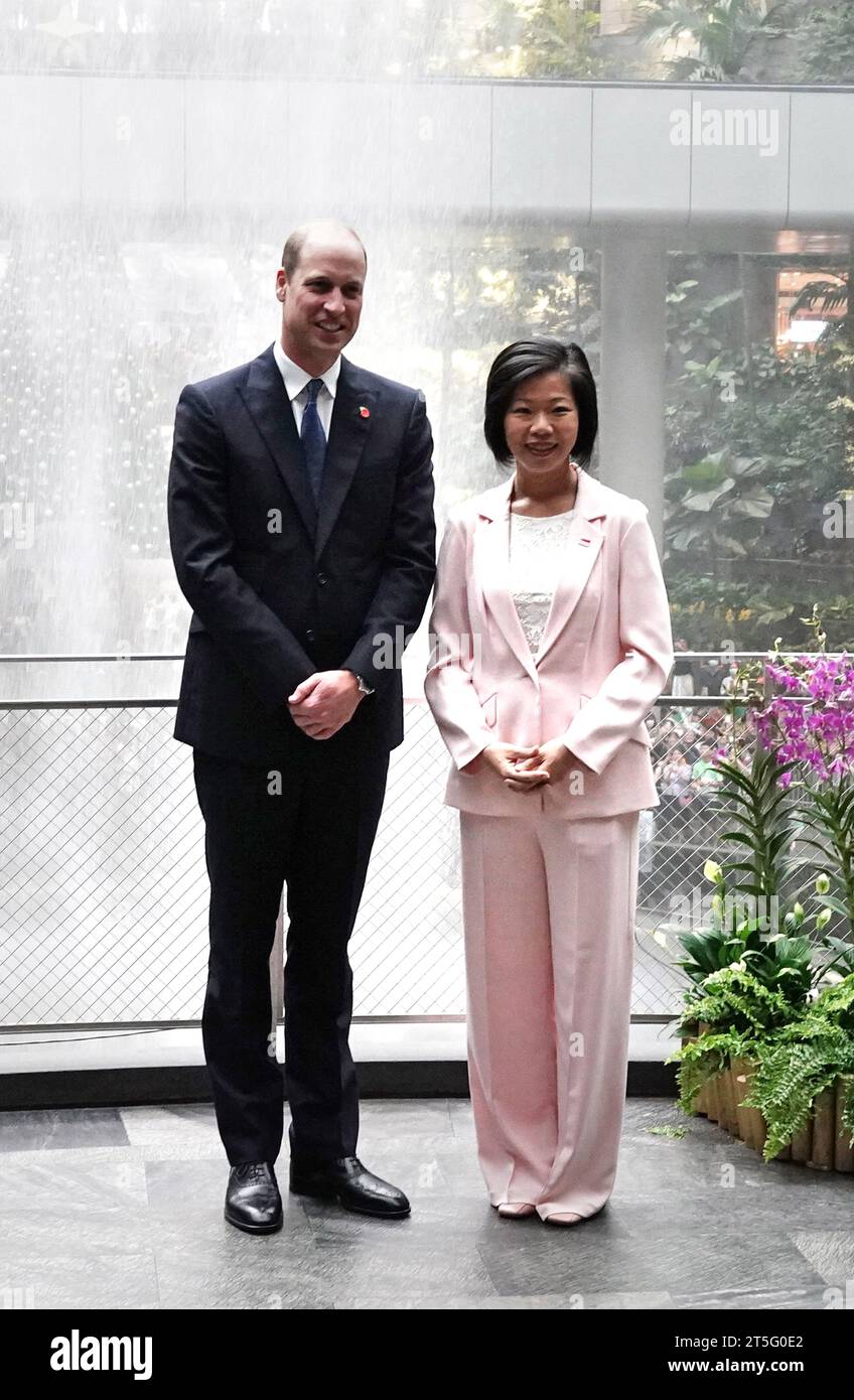 The Prince of Wales with Sim Ann, Senior Minister of State in the ...