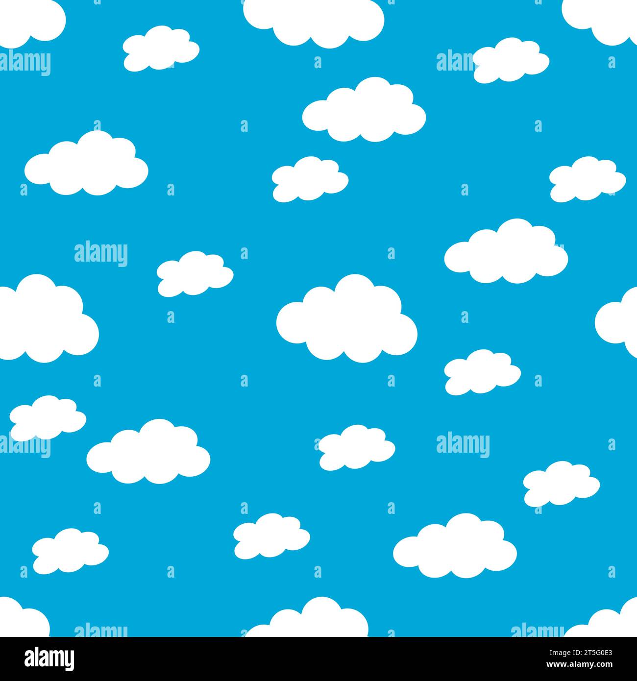 White clouds on a blue sky. Seamless background. Blue cloud seamless pattern Stock Vector Image ...