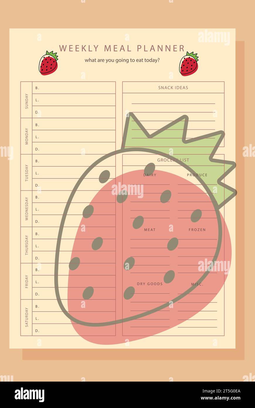 Printable planner hi-res stock photography and images - Alamy