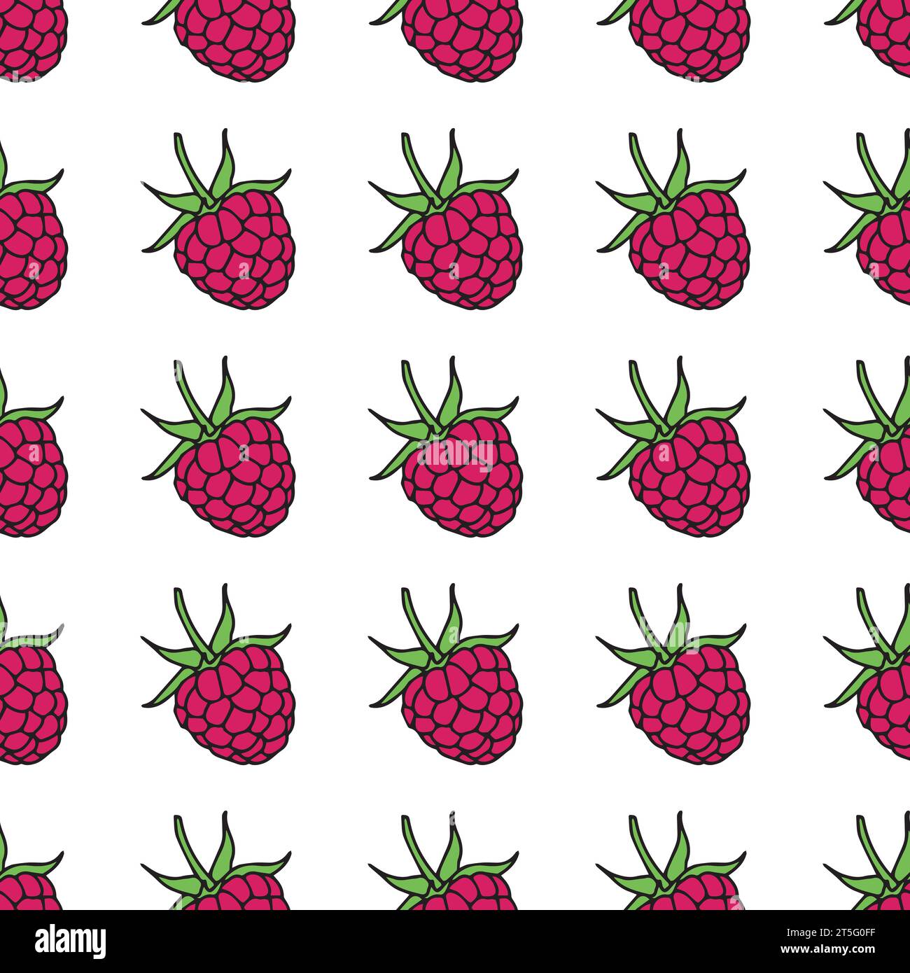 raspberries seamless pattern. Seamless background with raspberry. Vector illustration Stock ...