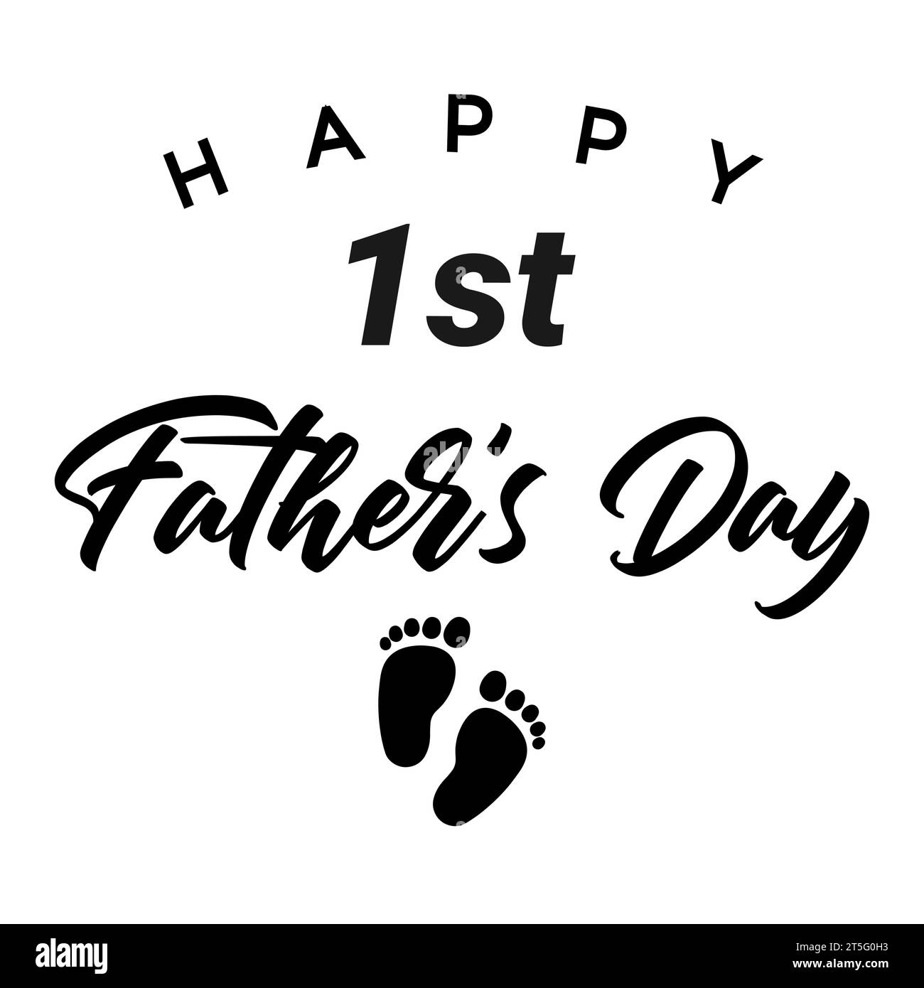 Happy Fathers Day calligraphy. My first Fathers day light banner. Happy ...