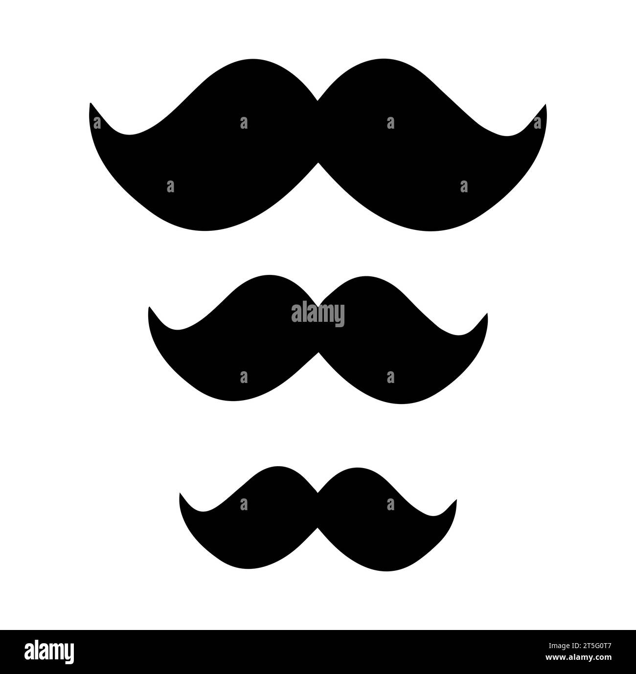 Set.The vector illustration of mustache.Italy mustache icon. Simple ...