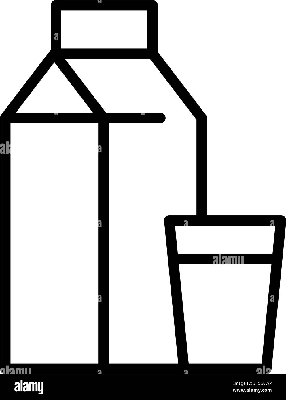 Milk icon or logo in modern line style. High quality black outline ...