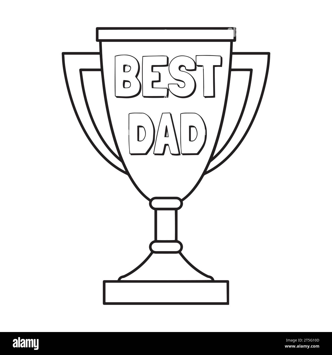 Trophy, Best Dad icon. Simple line, outline illustration elements ...