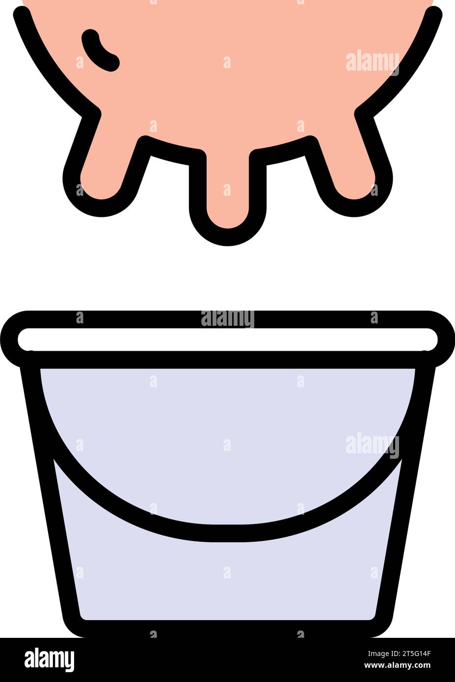 Cow udder and milk bucket icon in color style for mobile and web. Cow ...