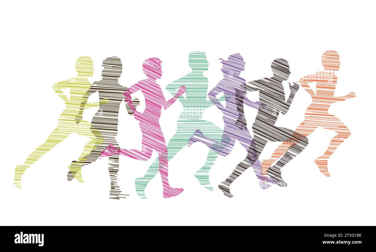 Action group of people Stock Vector Images - Alamy