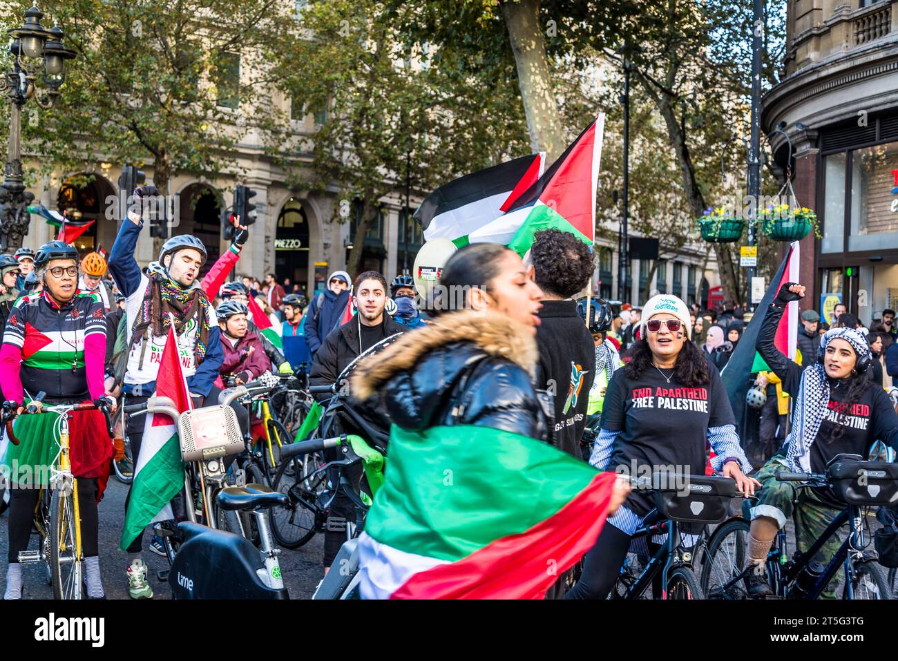 Bike ride in support of Gaza Sunbirds, a Gaza para-cycling team, at the ...