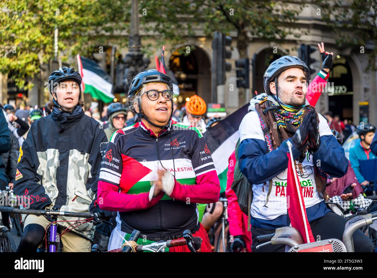 Bike ride in support of Gaza Sunbirds, a Gaza para-cycling team, at the ...