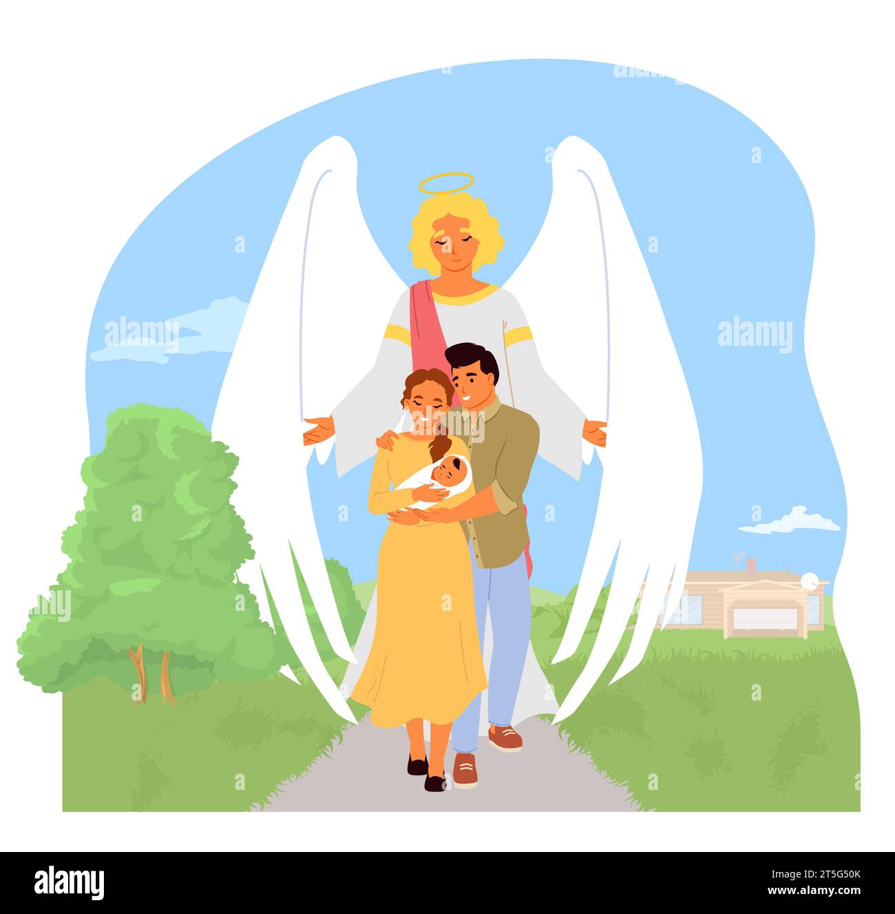Guardian angel protecting child hi-res stock photography and images - Alamy