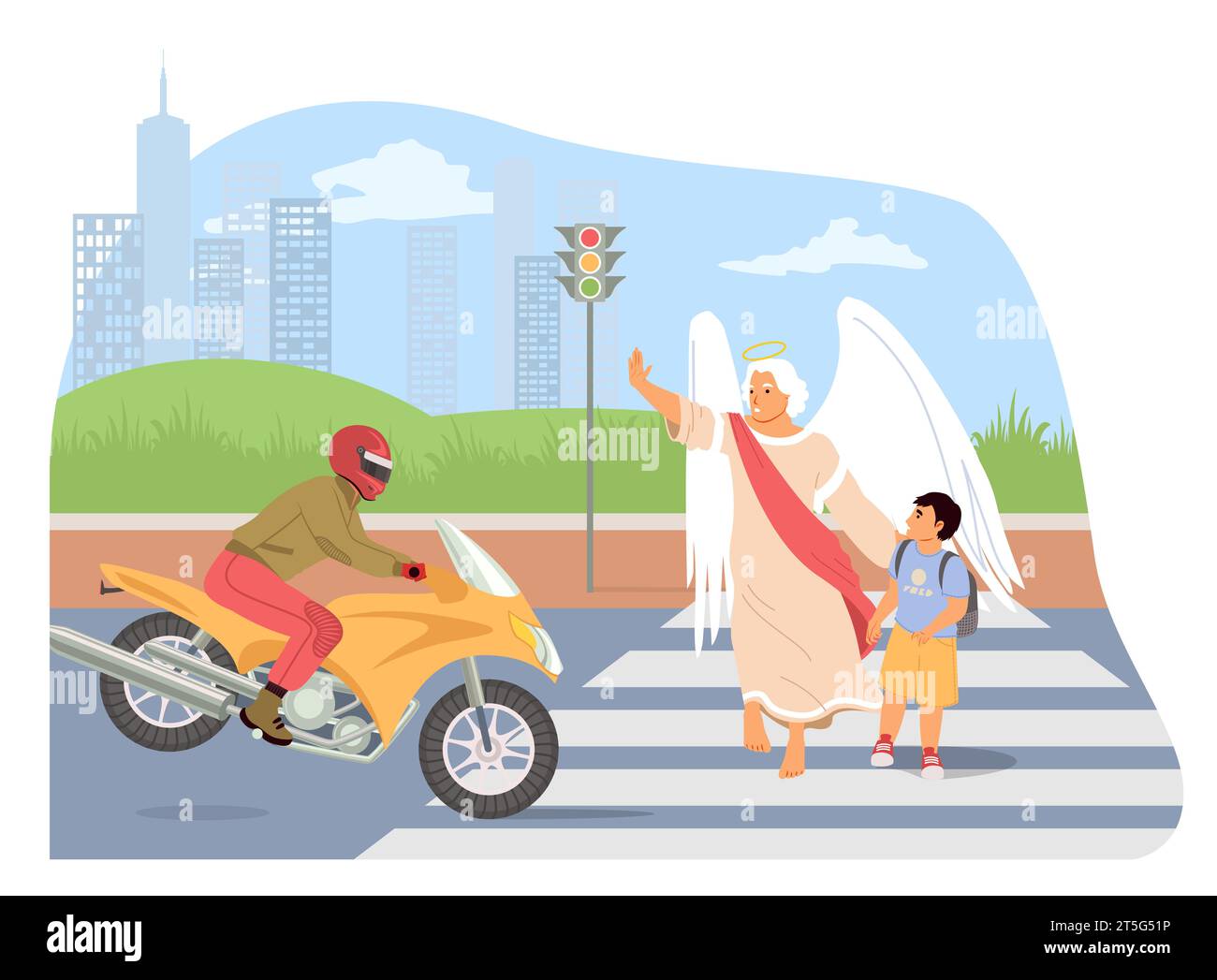 Guardian angel protecting child hi-res stock photography and images - Alamy
