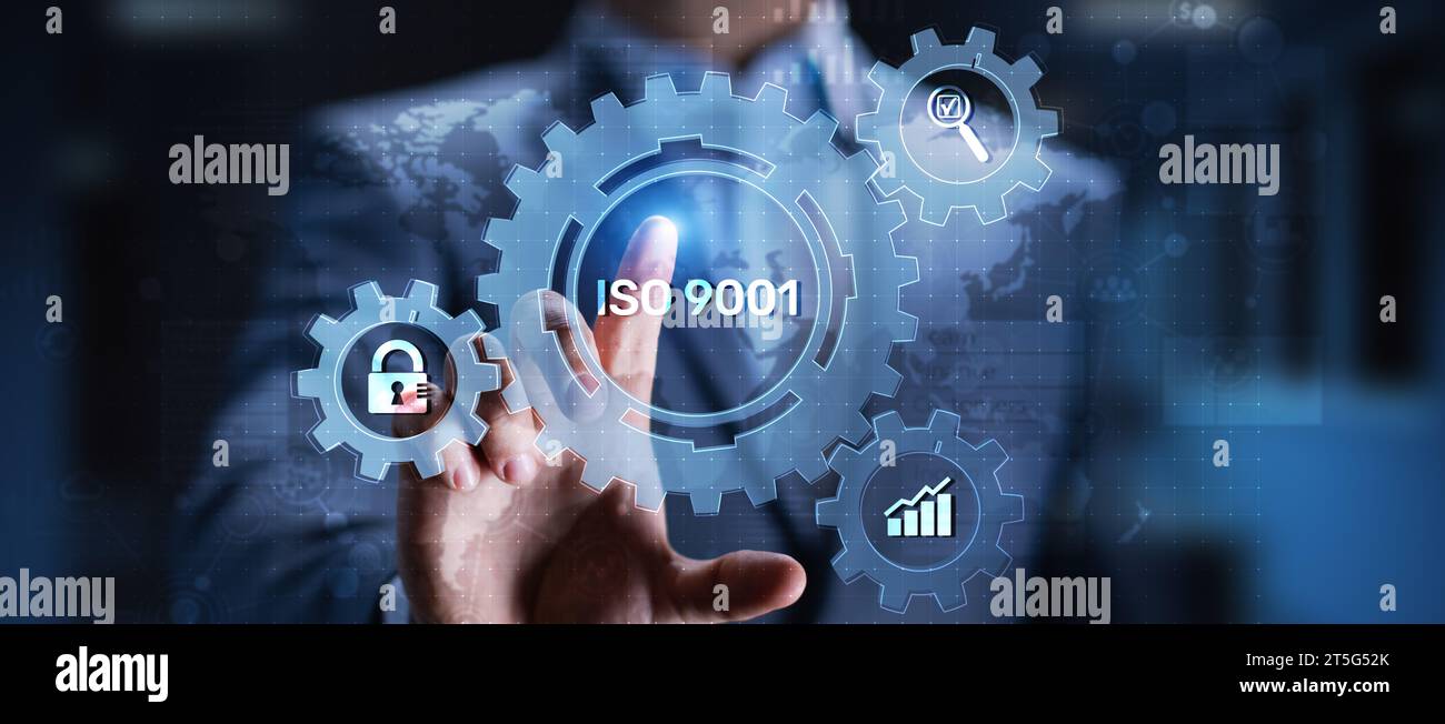 ISO 9001 Standards quality control business technology concept on ...