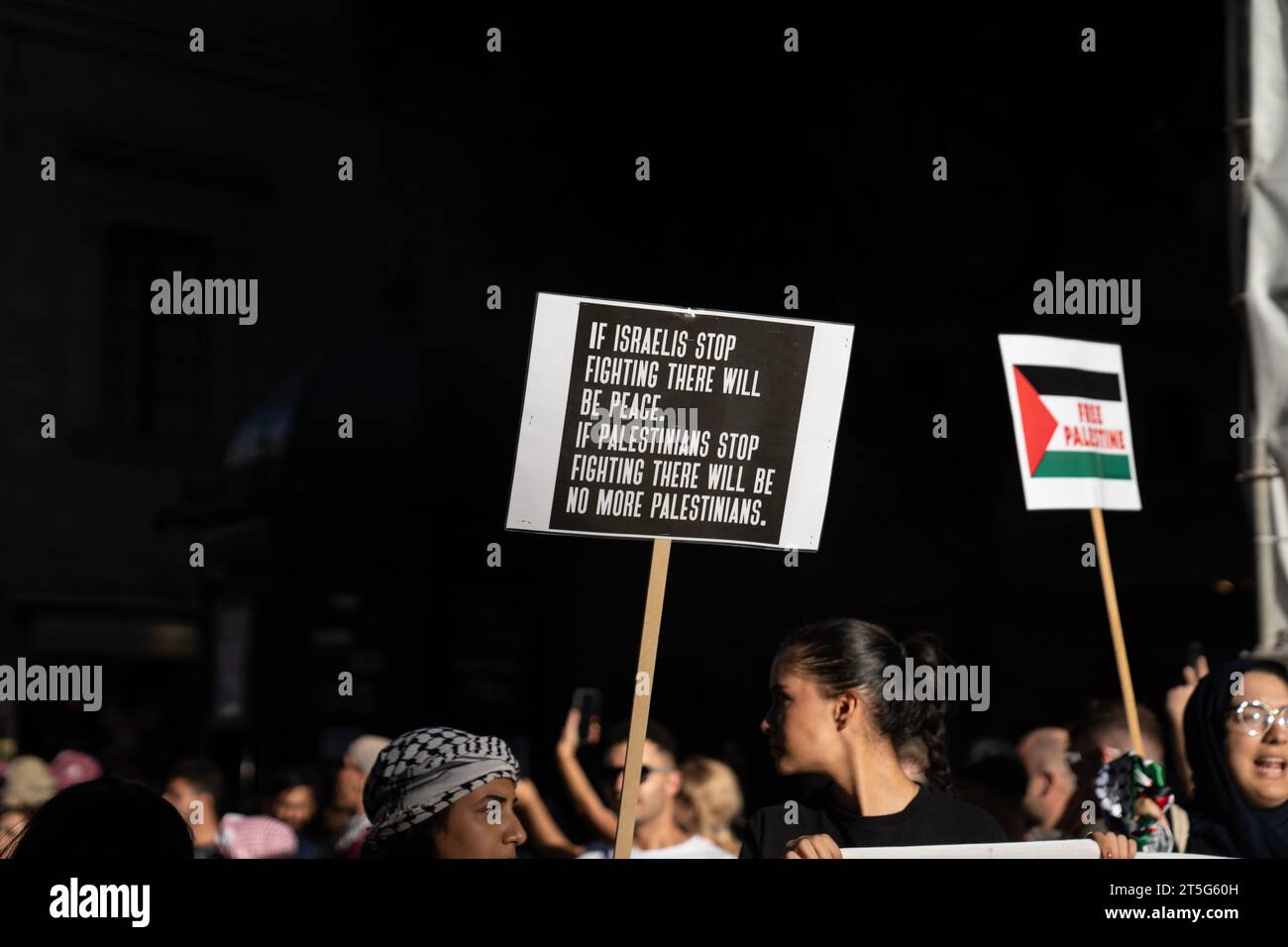 Protesters march through Valletta, the capital of Malta, on 4 November ...