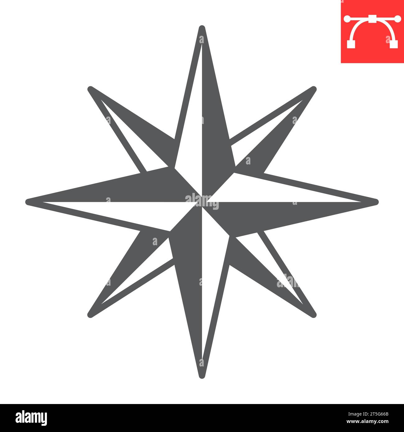 Simple Compass Rose Clip Art