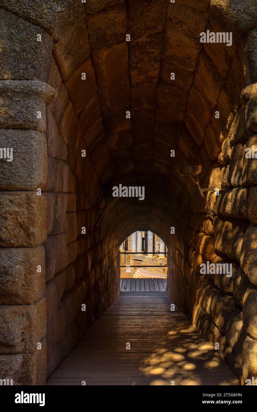 Interior of one of the entrances to the stands and stage of the ancient ...