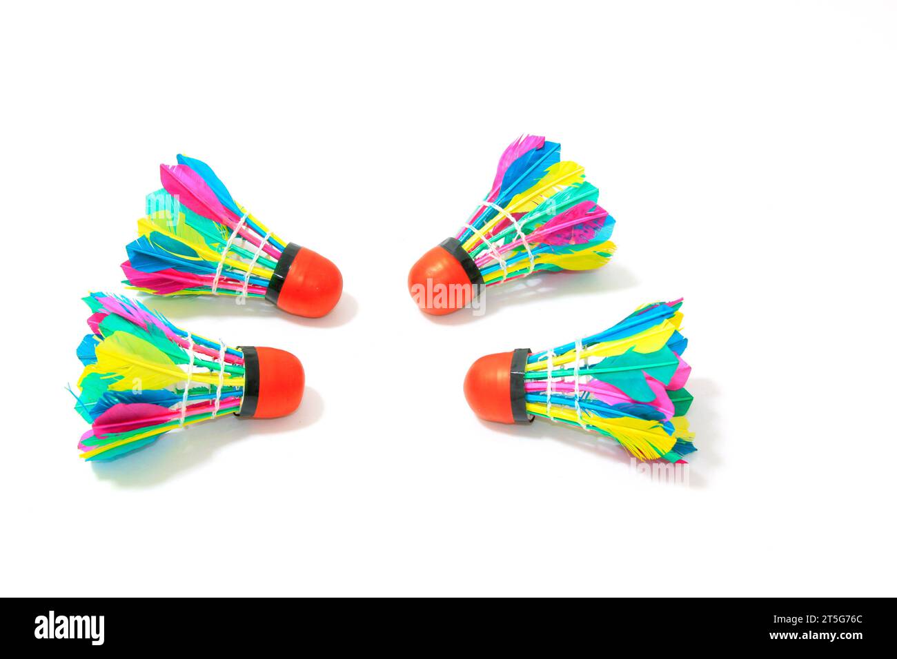 color badminton on a white background, in a shop Stock Photo - Alamy