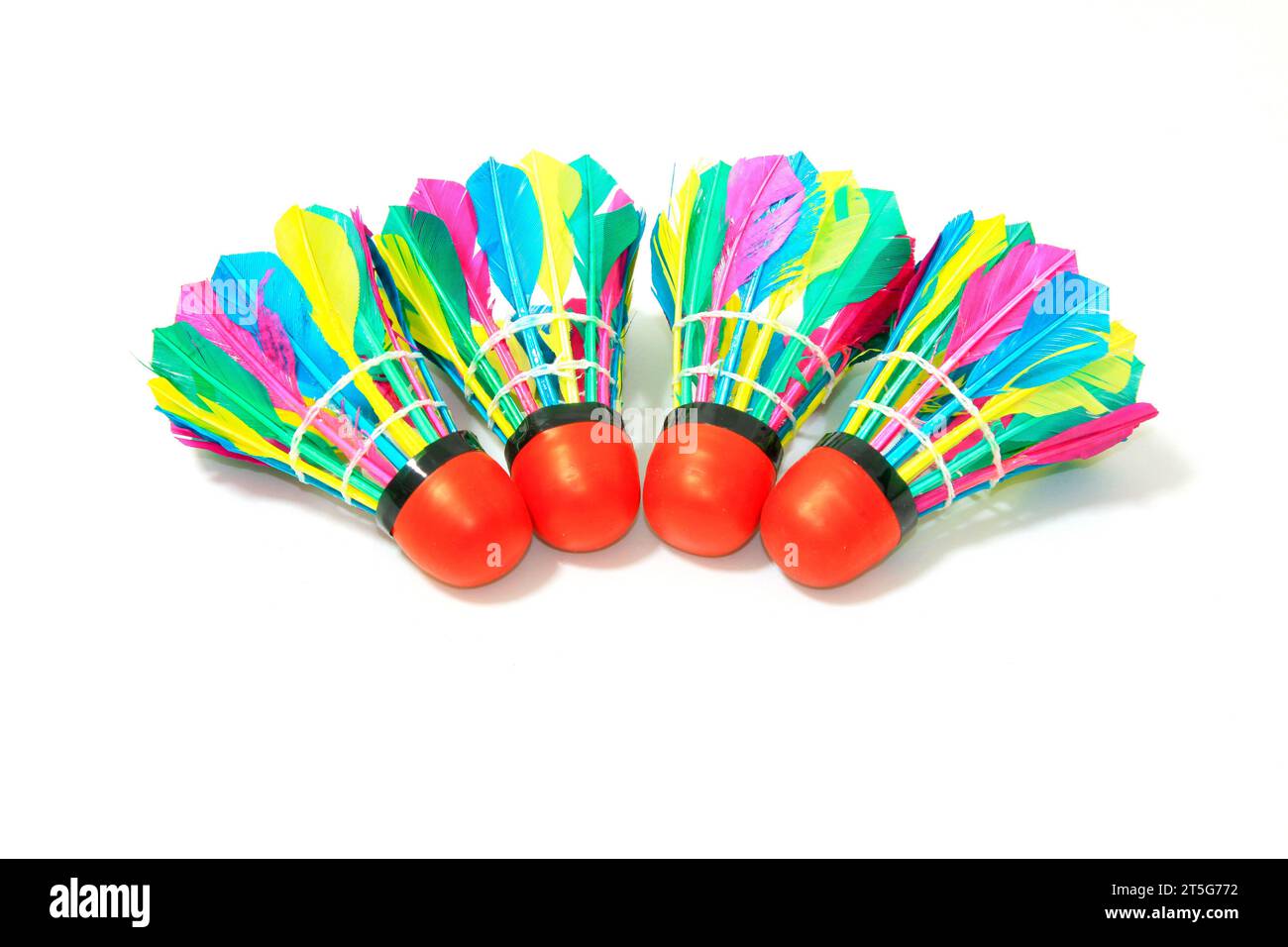 color badminton on a white background, in a shop Stock Photo - Alamy