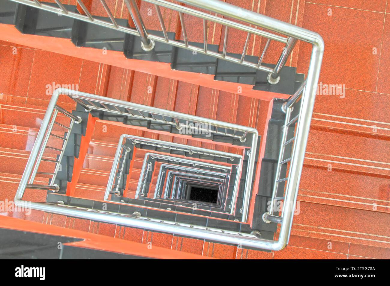 stairs down landscape in a building, closeup of photo Stock Photo - Alamy