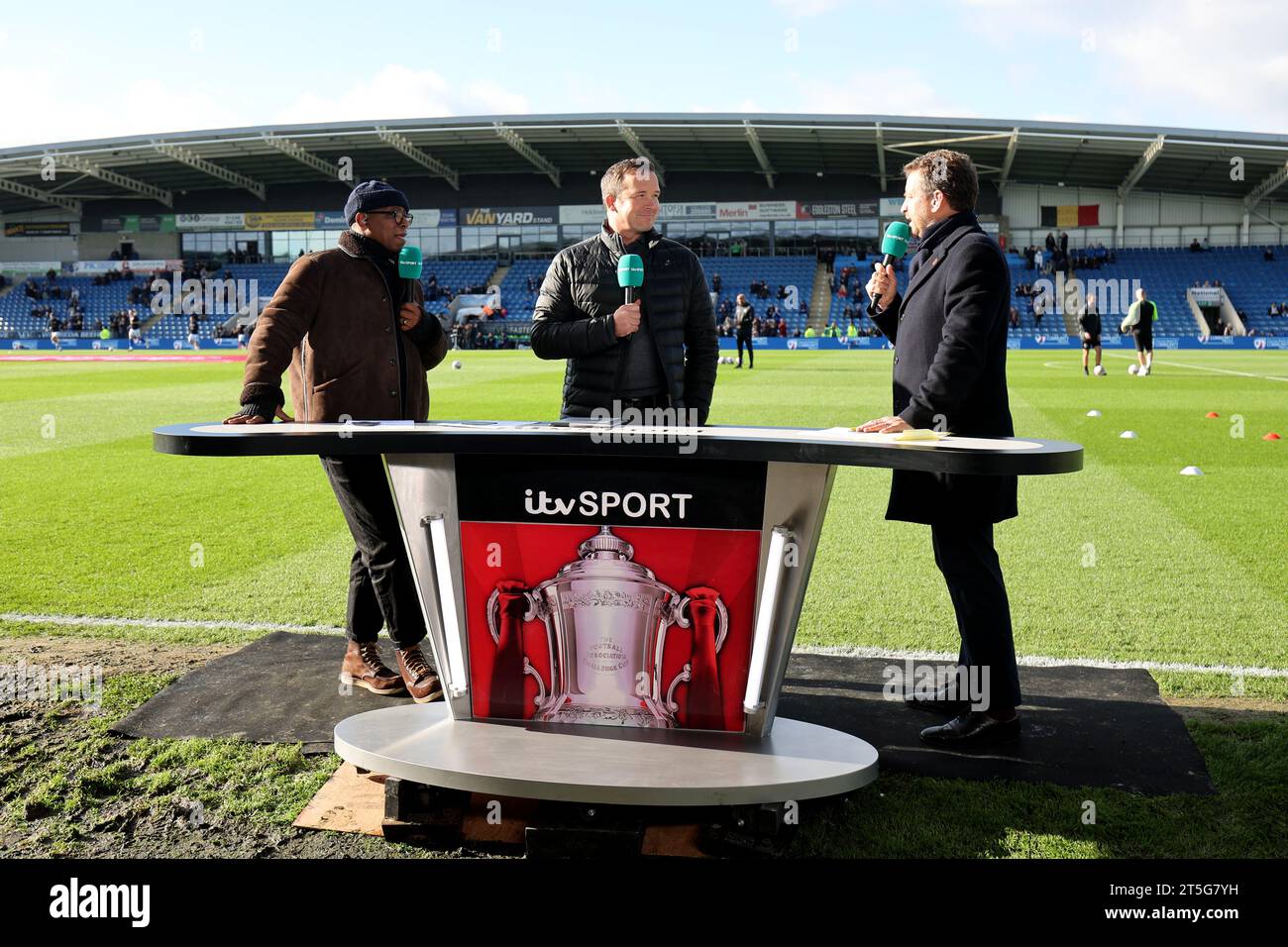 TV Presenters, Ian Wright (left), Kevin Davies (centre) and Mark ...