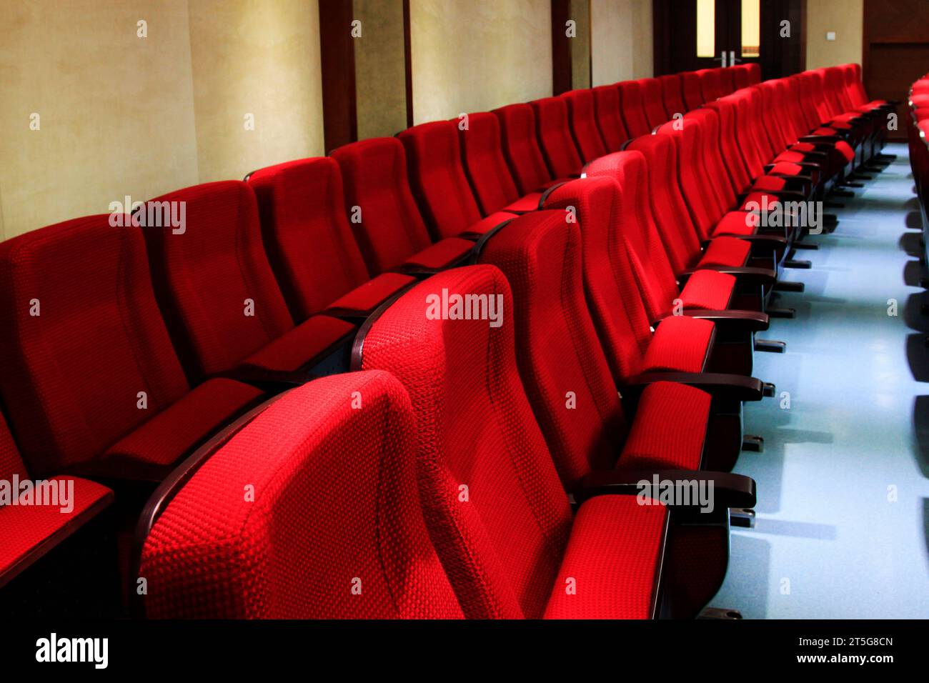 chairs in a theatre, closeup of photo Stock Photo - Alamy