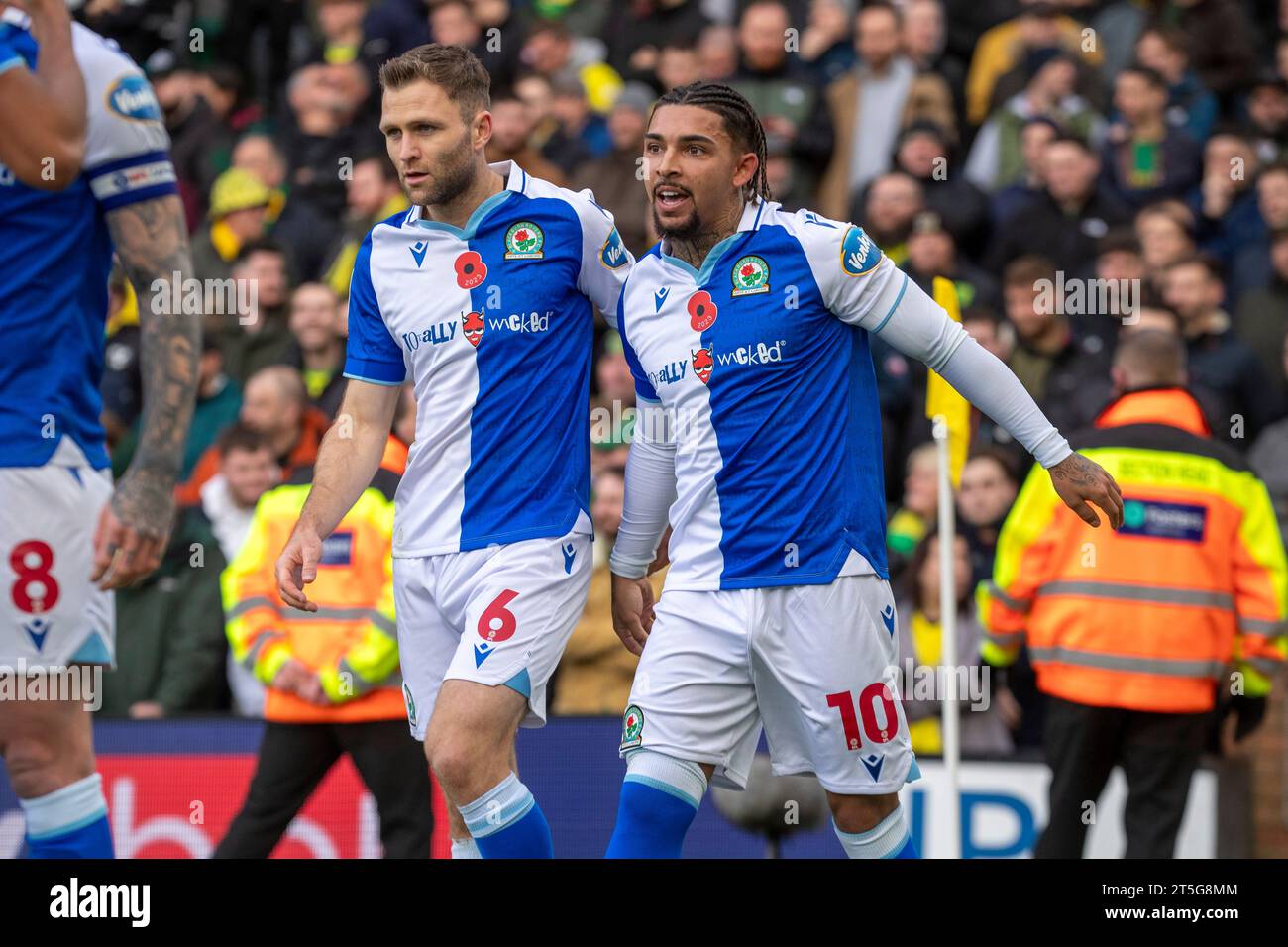 Norwich on Sunday 5th November 2023. Blackburn Rovers Tyrhys Dolan ...