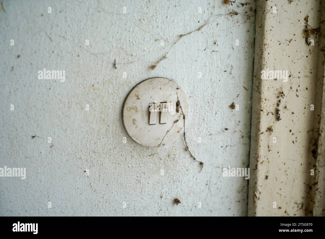Old light switches in a lost place in a forgotten time Stock Photo - Alamy