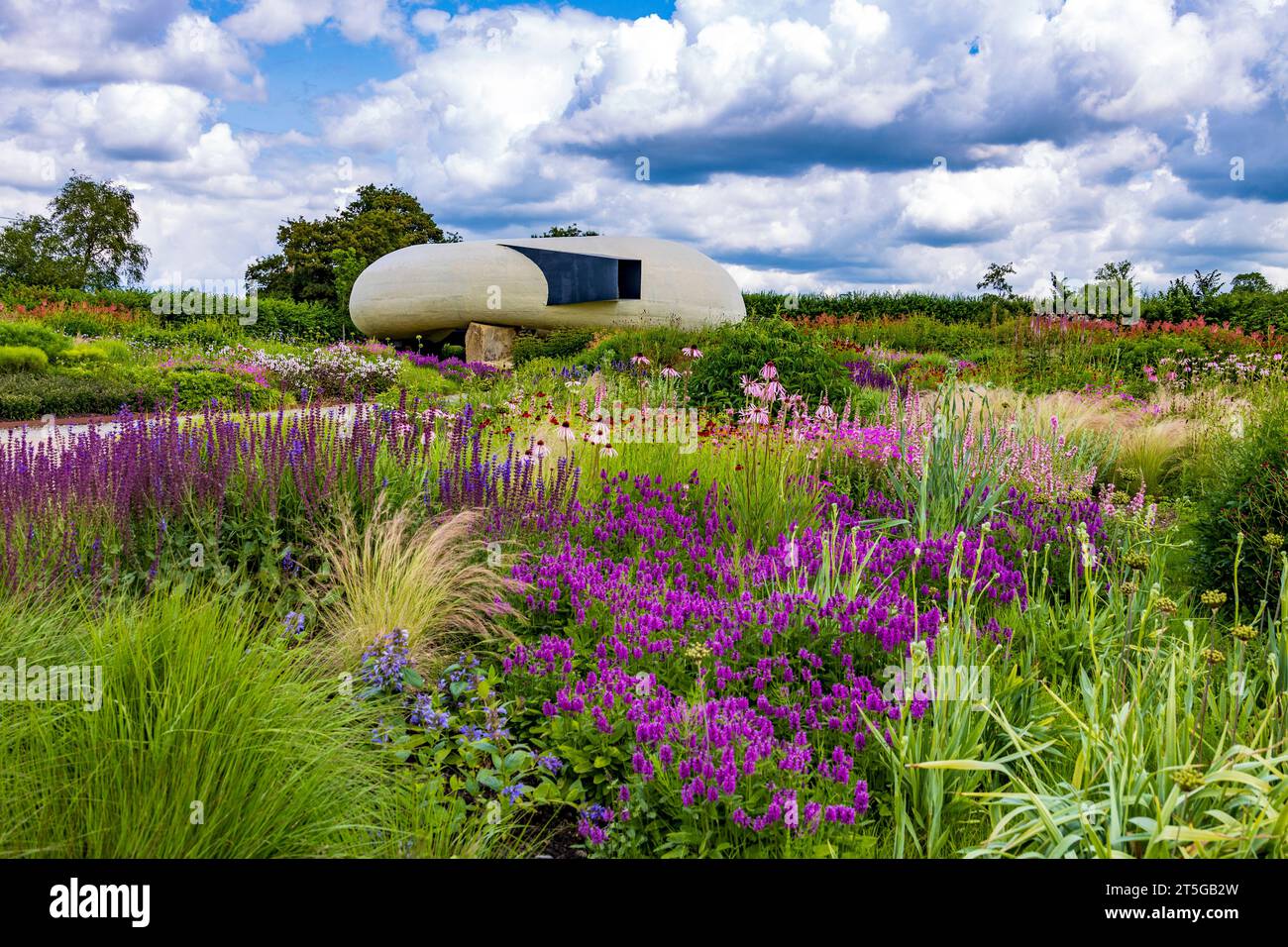 Colourful summer borders in the garden created by renowned Dutch ...