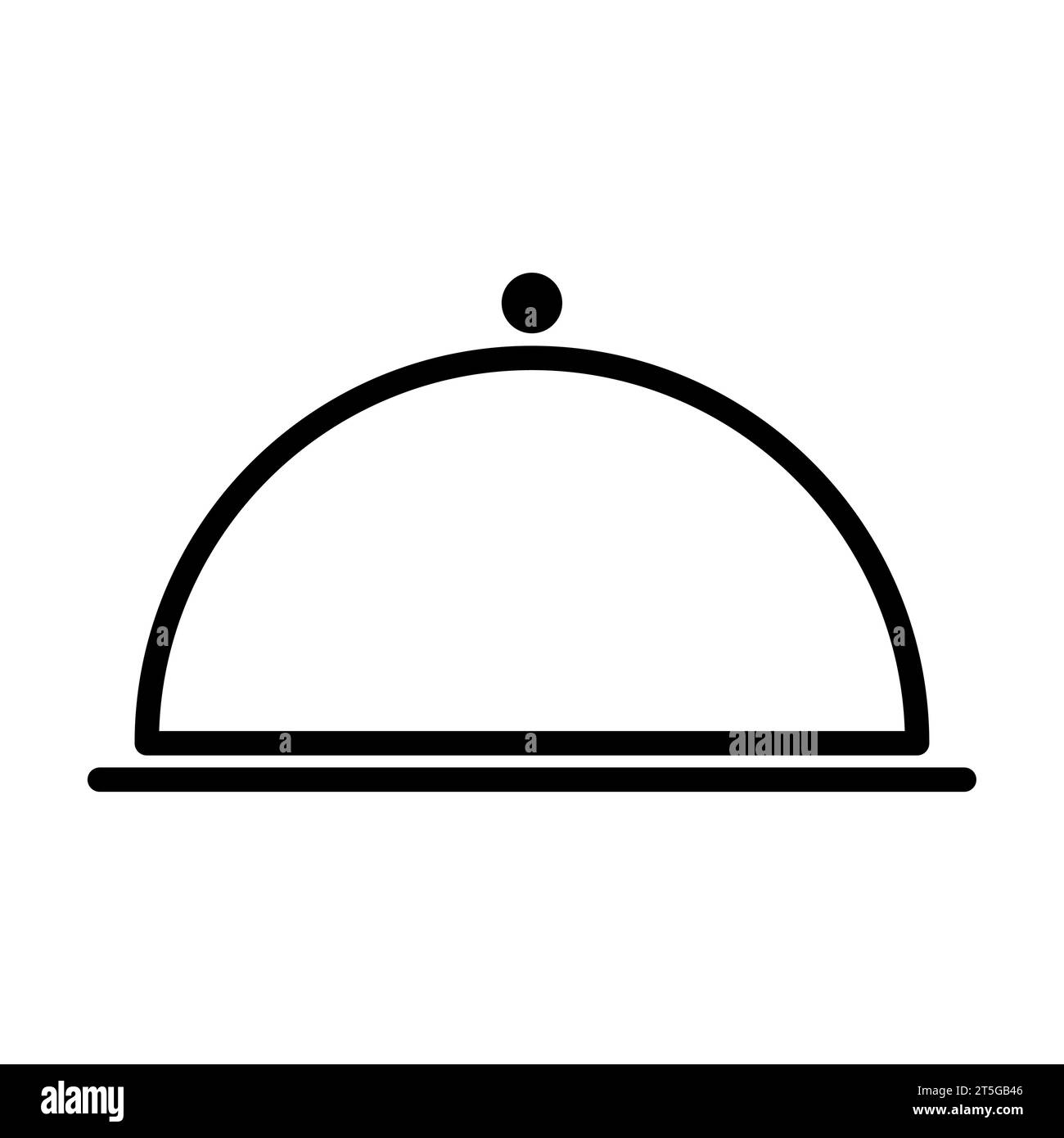 Waiter tray icon, dish menu restaurant web symbol, lunch design vector ...