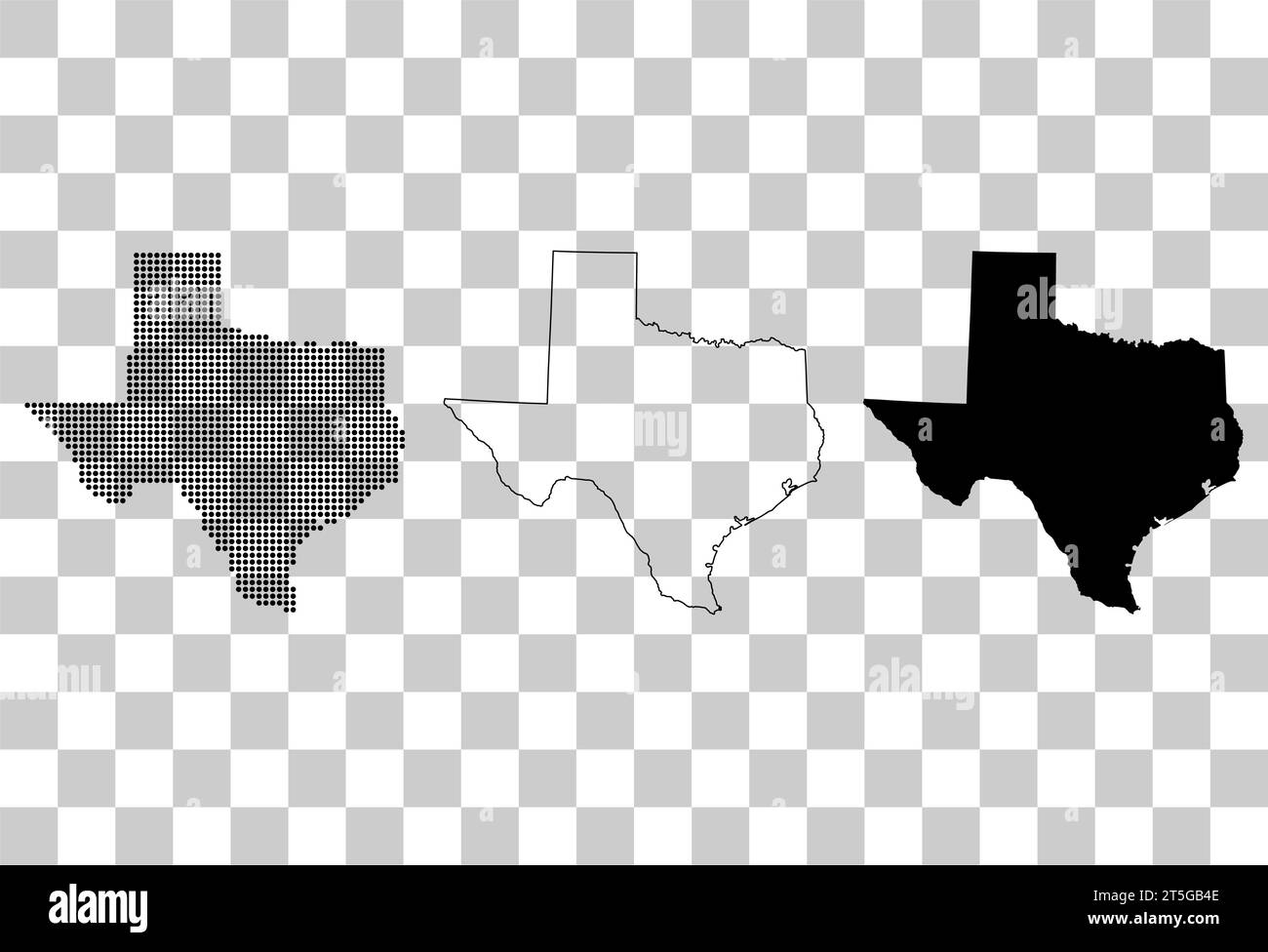 Set of Texas map shape, united states of america. Flat concept vector ...