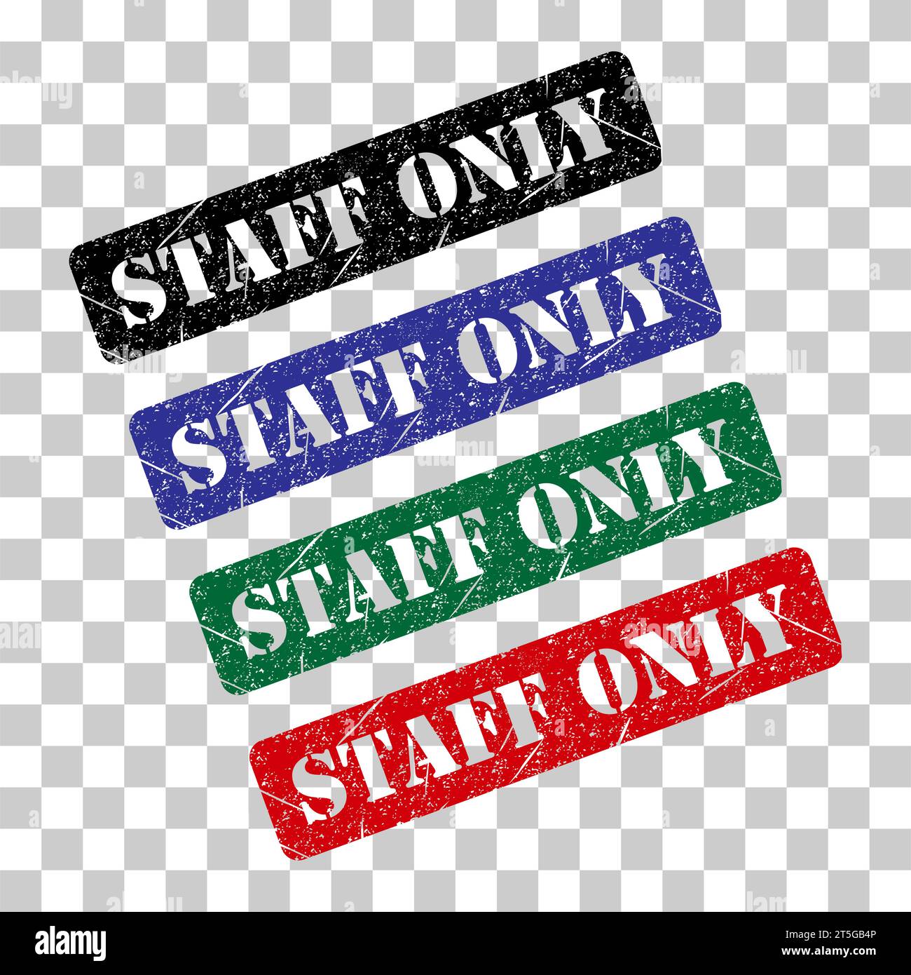 Set of Only staff icon, danger zone symbol, safety entry person sign ...