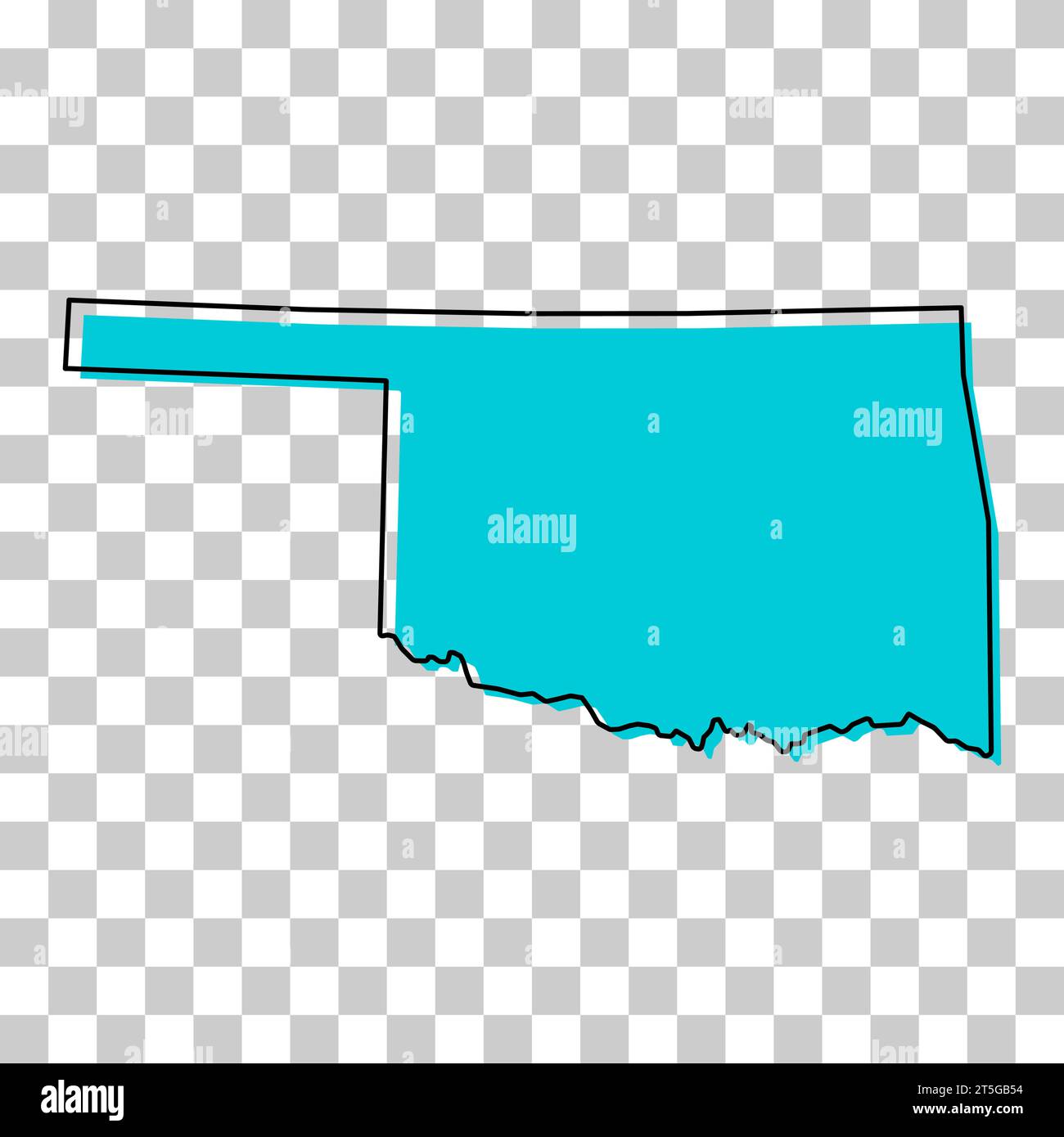 Oklahoma map shape, united states of america. Flat concept icon symbol ...
