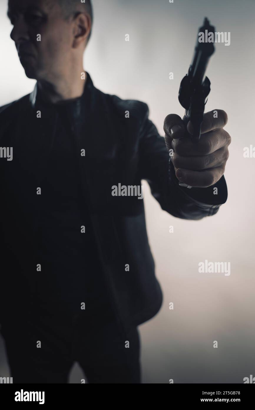 Photo handsome spy man hi-res stock photography and images - Alamy