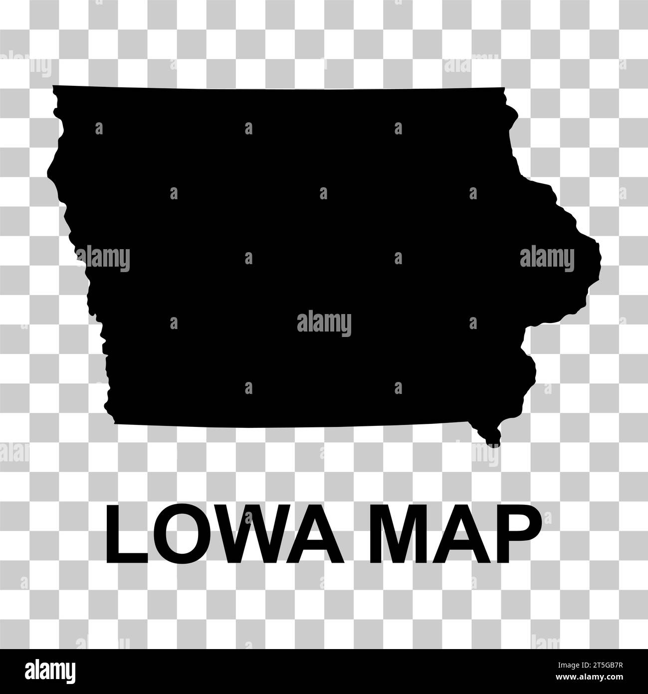 Iowa map shape, united states of america. Flat concept icon symbol ...