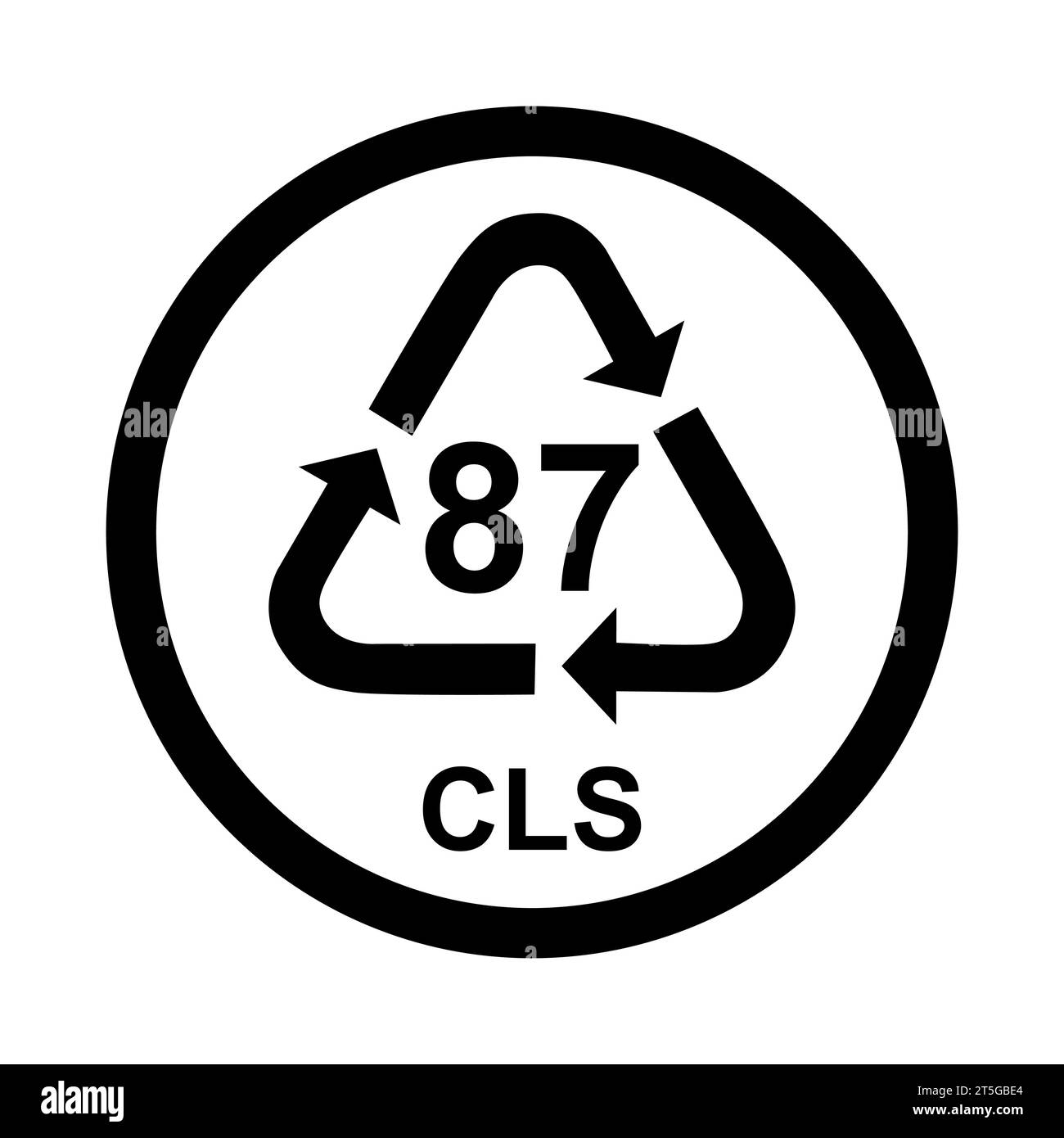 Composite symbol, ecology recycling sign isolated on white background ...