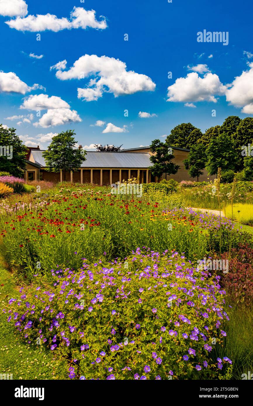 Colourful summer borders in the garden created by renowned Dutch ...