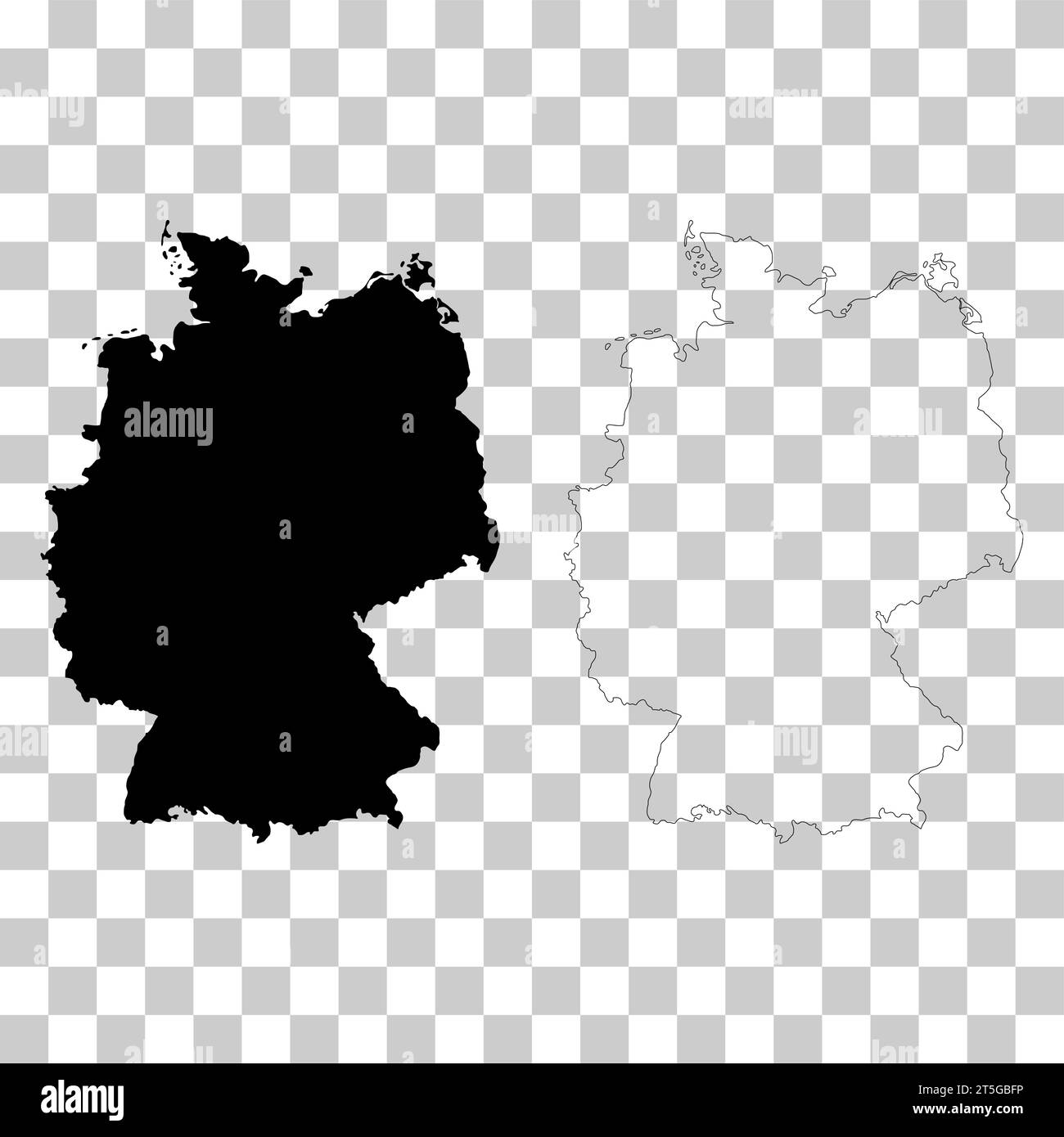 Set of Germany map icon, geography blank concept, isolated graphic ...